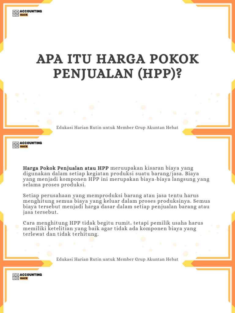 1703 Apa Itu Harga Pokok Penjualan (HPP) | PDF