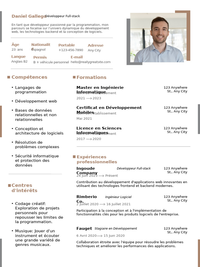 Cv Développeur Professionnel Blanc | PDF | Logiciel | Informatique