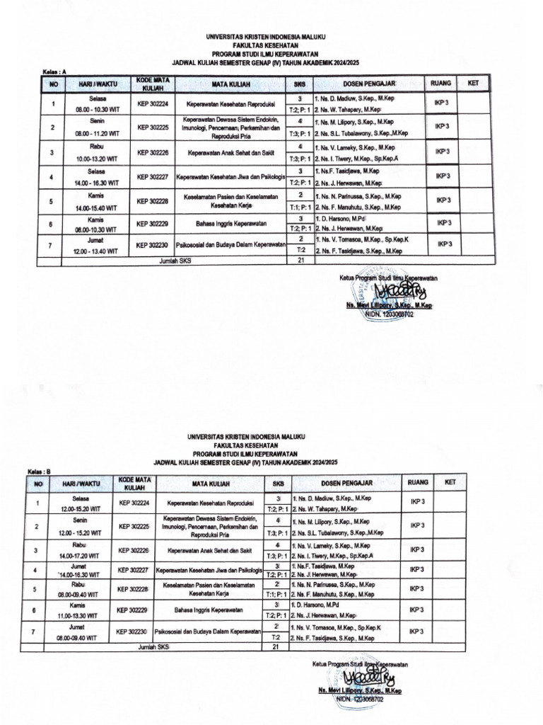 Jadwal 4ab | PDF