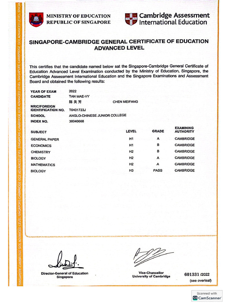 A Level Cert | PDF