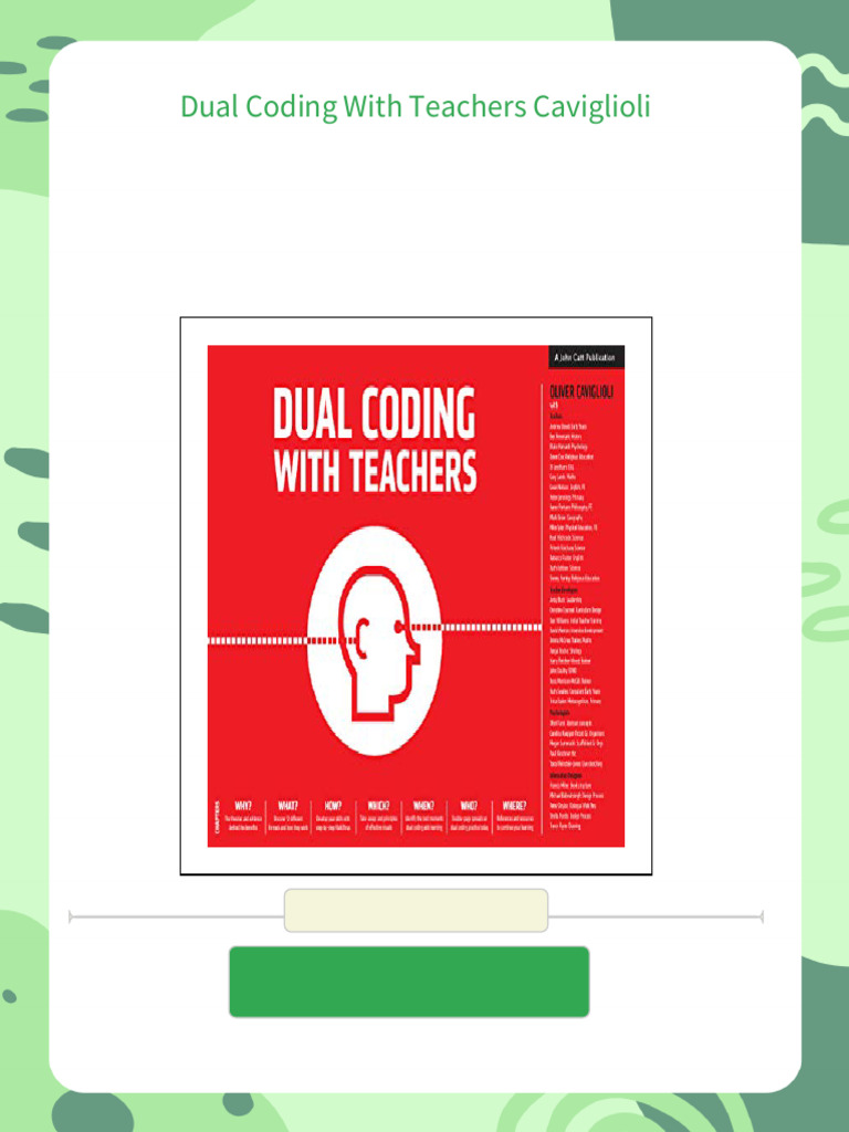 Dual Coding With Teachers Caviglioli - The Full Ebook Version Is Just ...