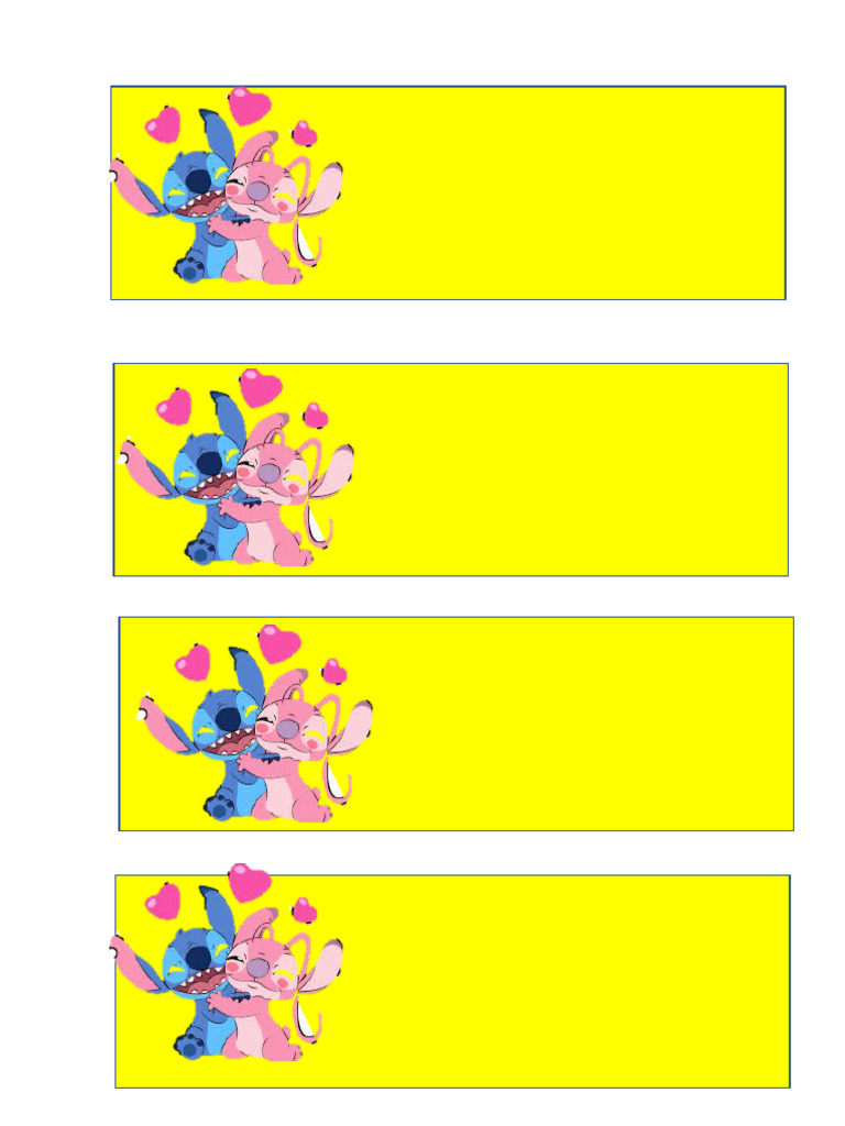 Angel and Stitch Flashcard | PDF