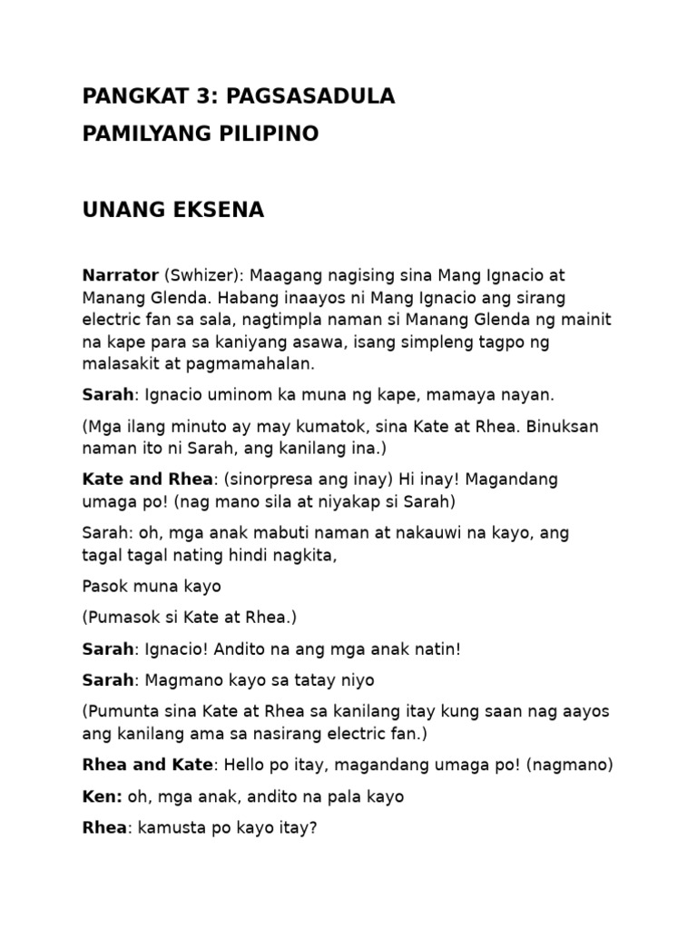Script (Pagbasa) | PDF