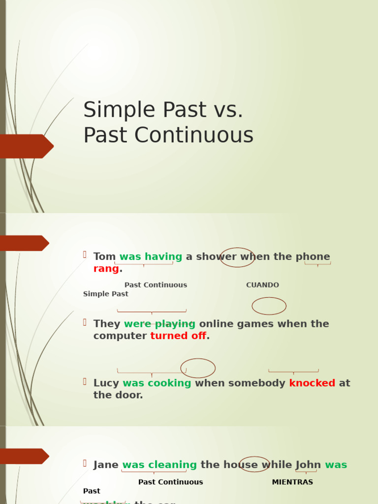 Simple Past vs Past Continuous | PDF