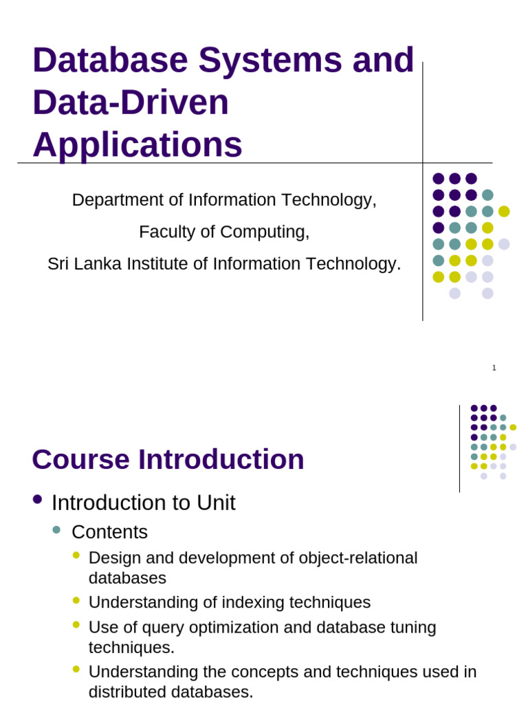 Object-Relational Database Systems Overview | PDF | Relational Database ...