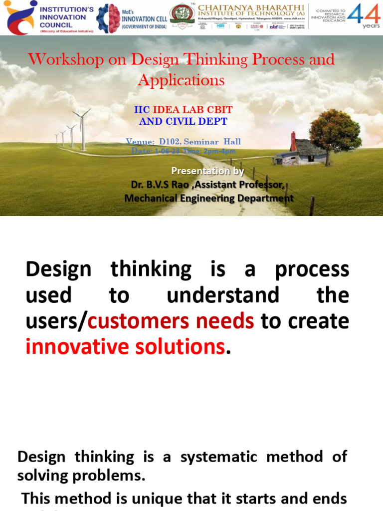 Design Thinking Introduction Ppt4 Students | PDF | Design Thinking ...