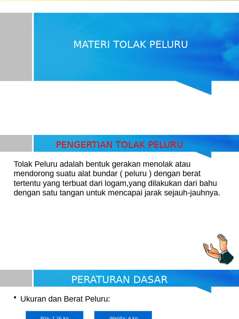 MATERI TOLAK PELURU | PDF