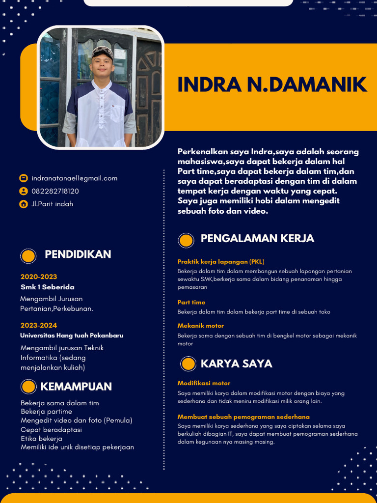 CV Saya Indra | PDF