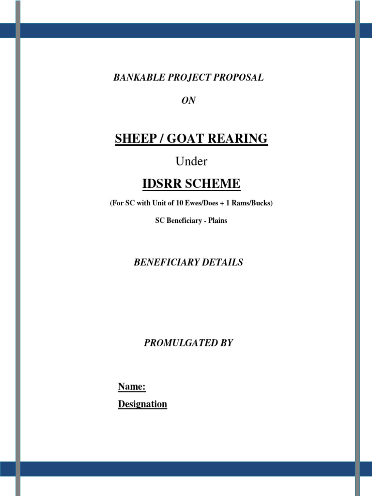 10+1 Goat Rearing Project Proposal | PDF | Sheep | Economies