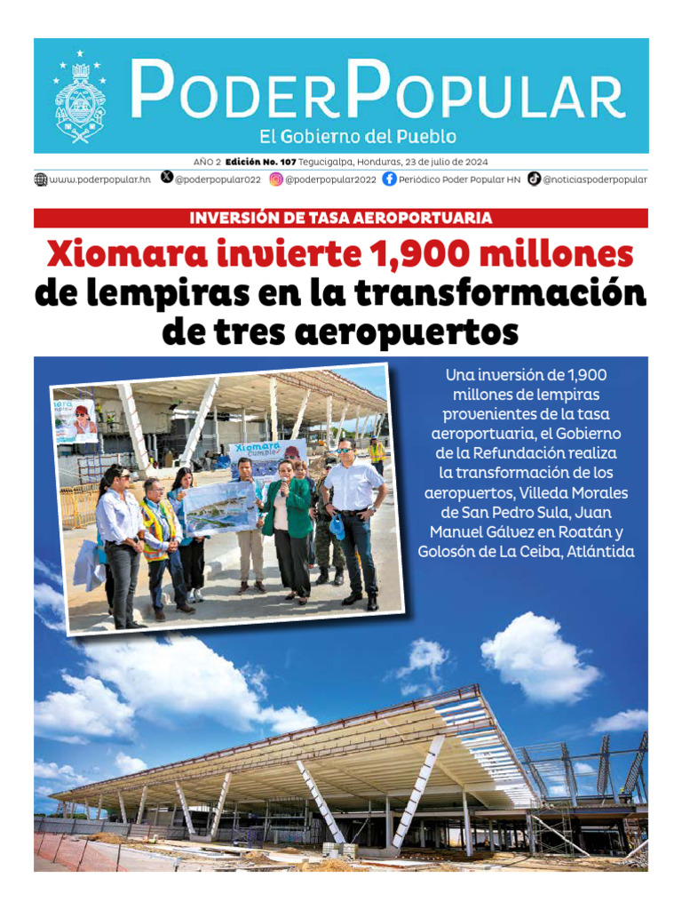Poder Popular Edición 107 | PDF | Honduras | Aeropuerto