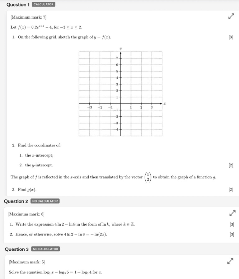 Logarithmic Functions Revision Village | PDF
