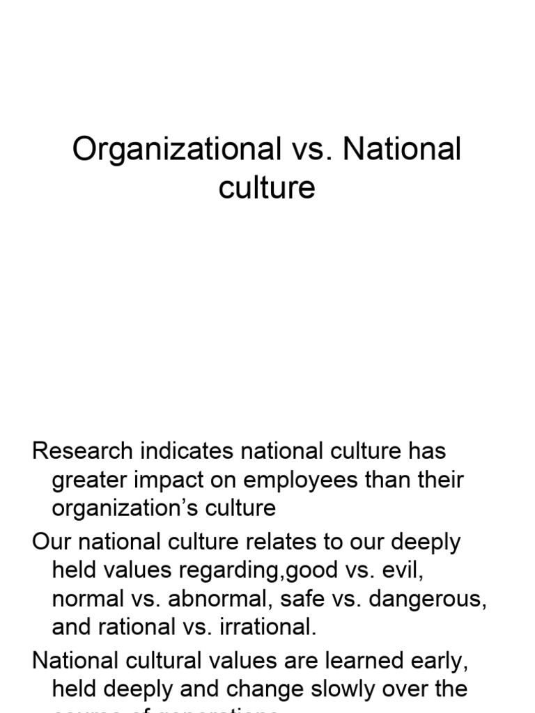 National Vs Organisational Culture | PDF | Japanese Cuisine | Lunch