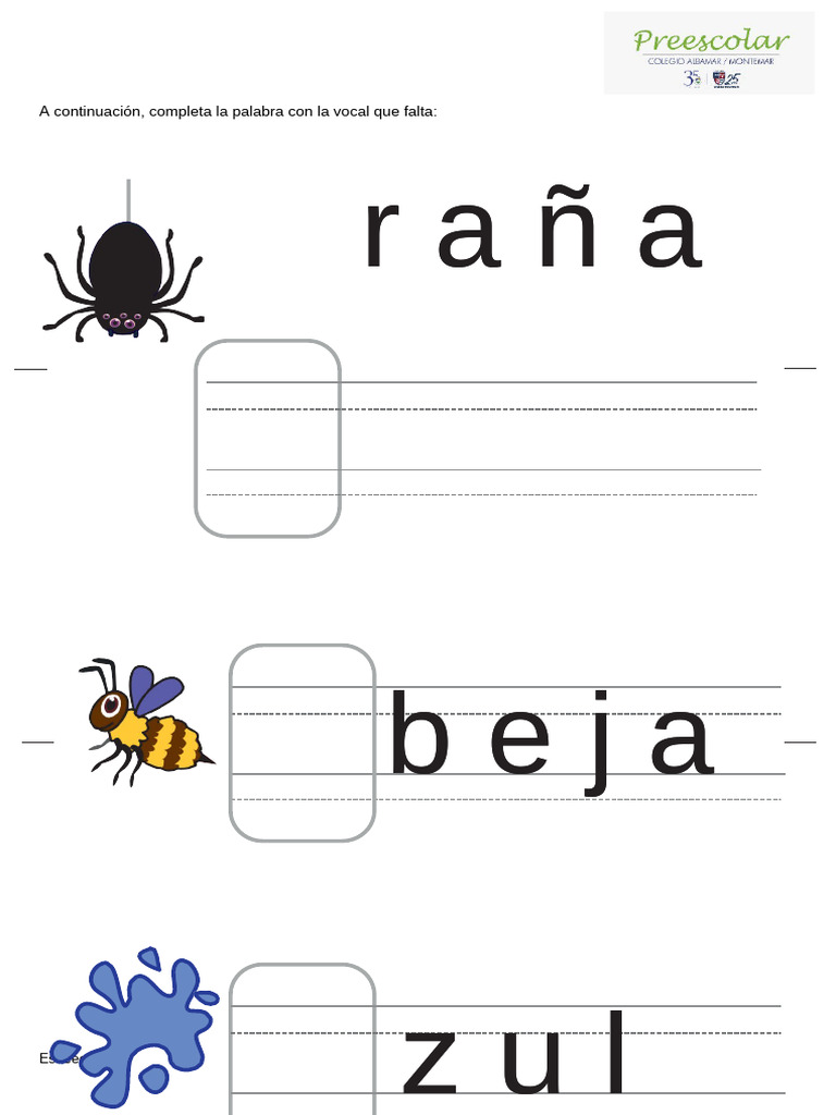 Actividades de refuerzo para Pre Kinder | PDF