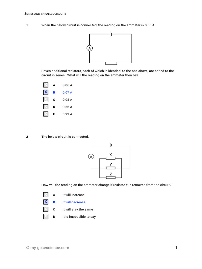 Series and Parallel Circuit Analysis | PDF | Series And Parallel ...