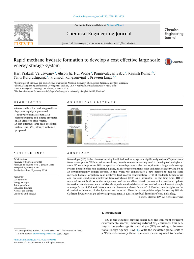 1 s2.0 S1385894716000437 Main | PDF | Natural Gas | Methane