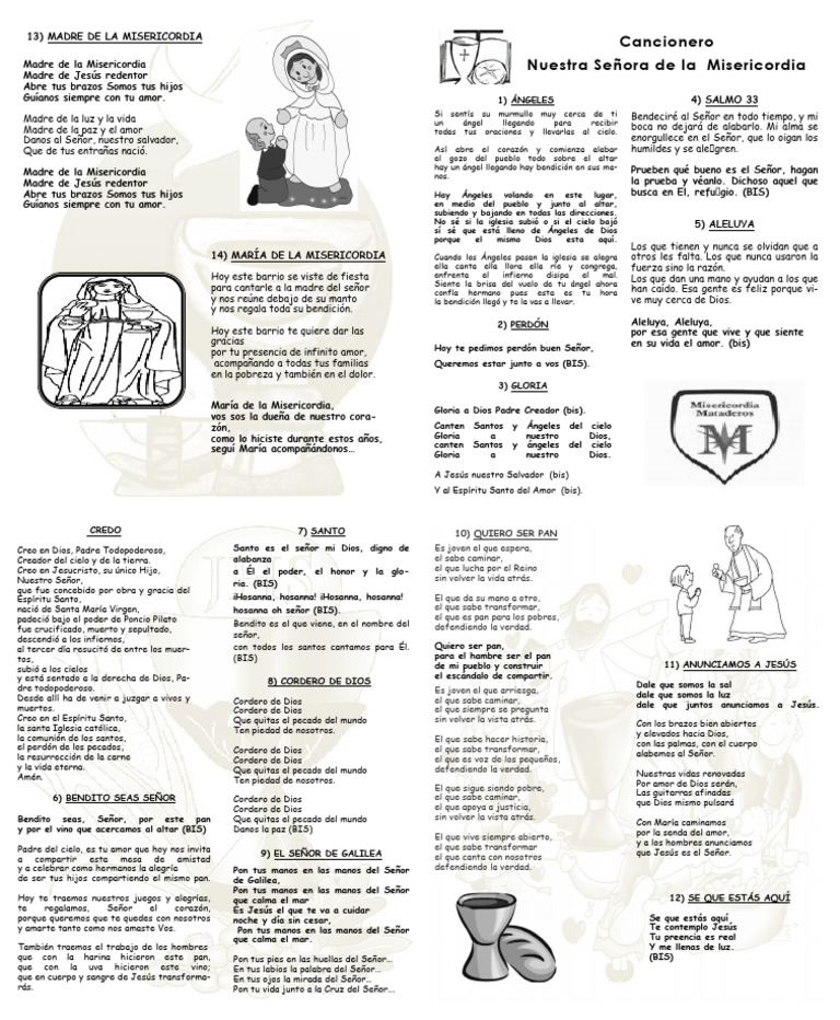 CANCIONERO COMUNIONES 2023 | PDF | María, madre de Jesús | Amor