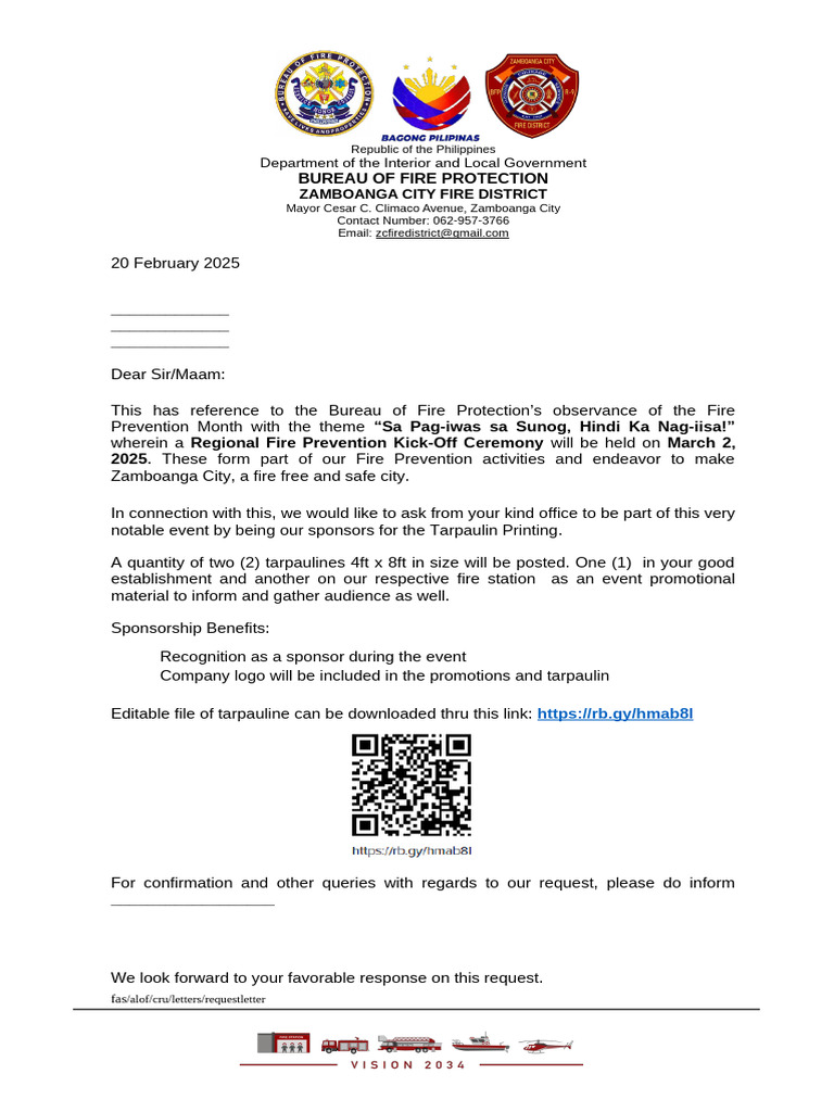 Sample Letter Tarpaulin | PDF