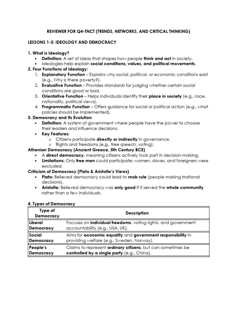 Reviewer For Q4-TNCT (Trends, Networks, and Critical Thinking) | PDF ...