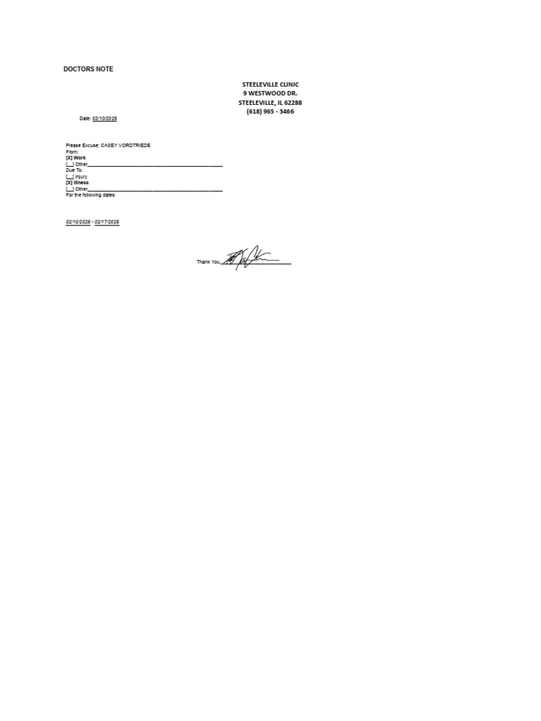 Doctors Note | PDF