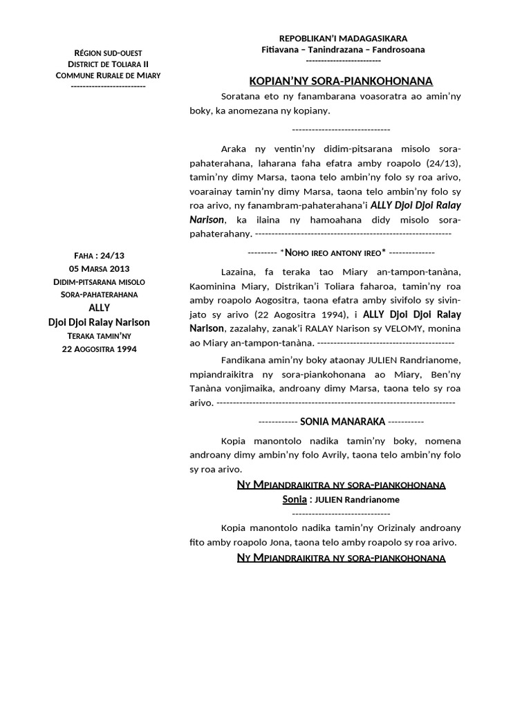 KOPIA Didptsrana ALLY Djoi Djoi Ralay Narison | PDF