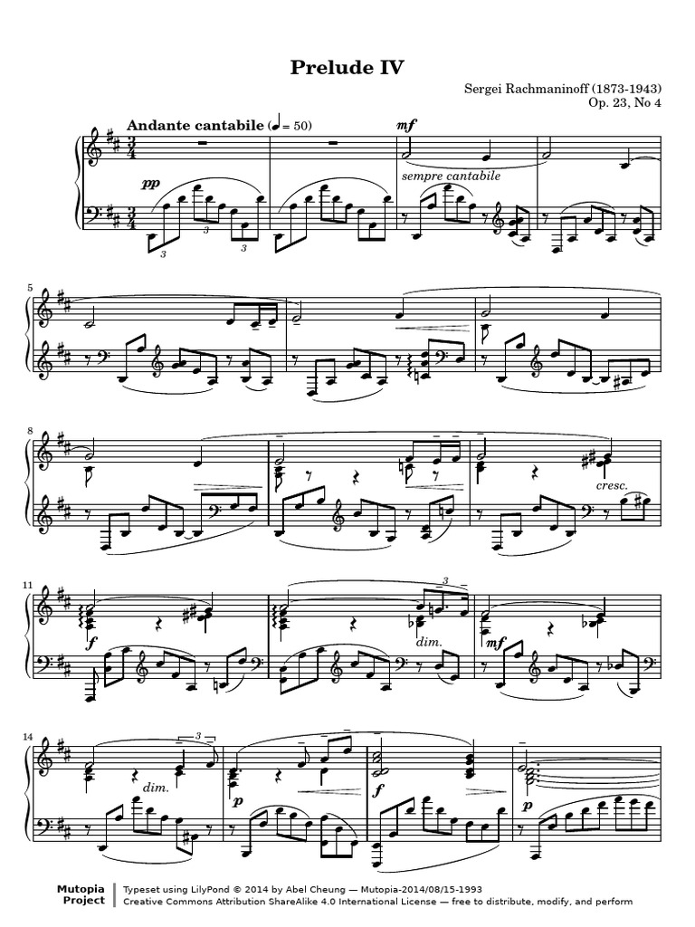 Rachmaninof Prelude23 04 A4 | PDF