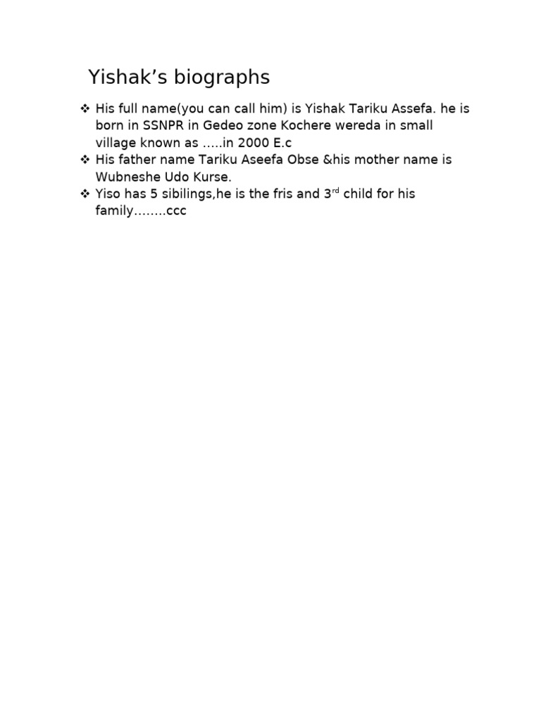Yishak | PDF