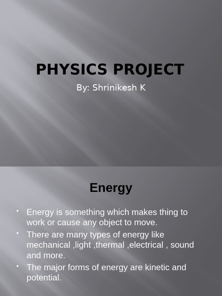 Physics Project | PDF