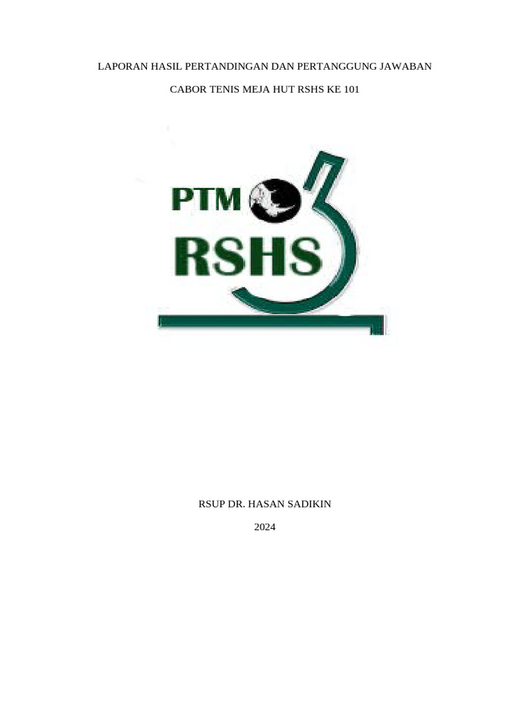 Laporan Pertandingan Tenis Meja RSHS 101 | PDF