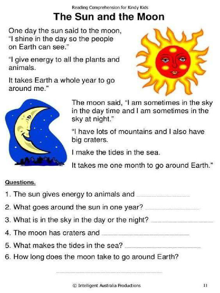 The Sun and The Moon Task | PDF