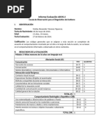 Informe de Evaluación ADOS-2 Maximiliano | PDF | Espectro autista ...