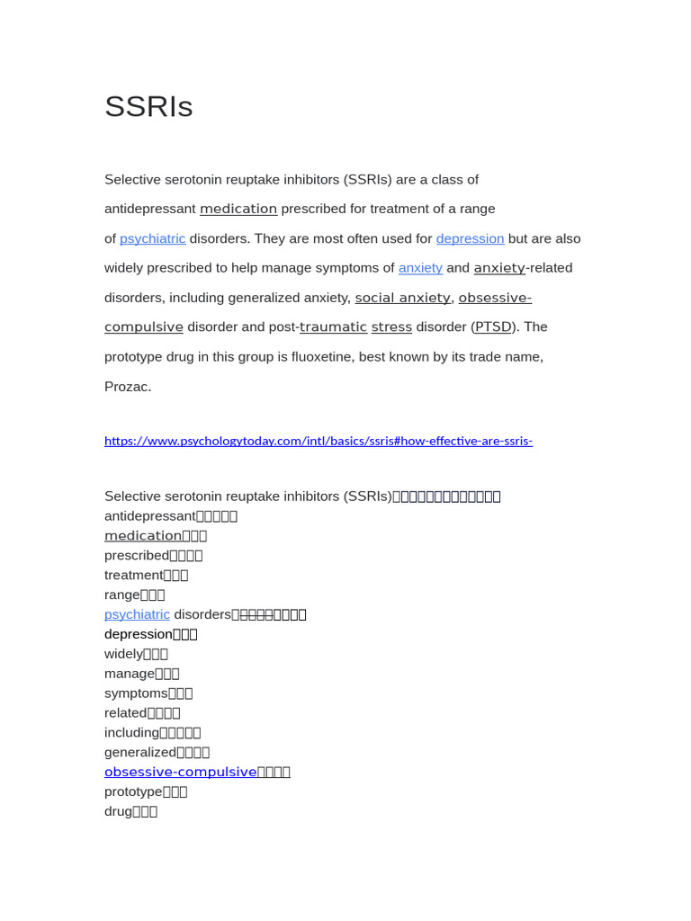 SSRIs | PDF