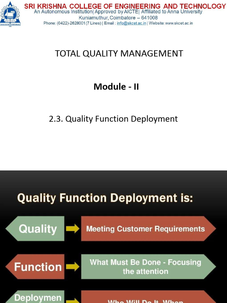 2.3. Quality Function Deployment | PDF