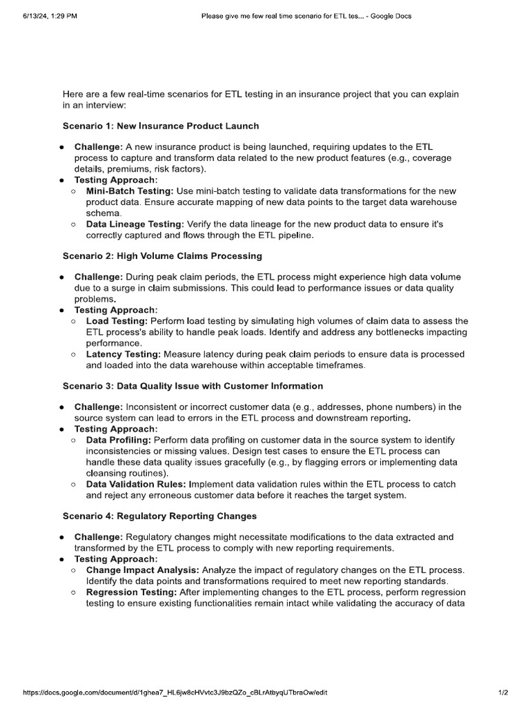 Real Time Senarios | PDF