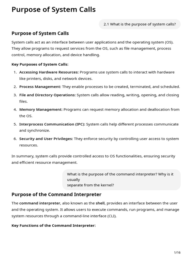 OS by Abrahm Silberschatz - ch02 - Ques | PDF | Booting | Operating System
