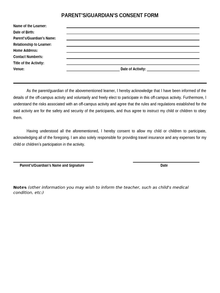 Parent Consent | PDF