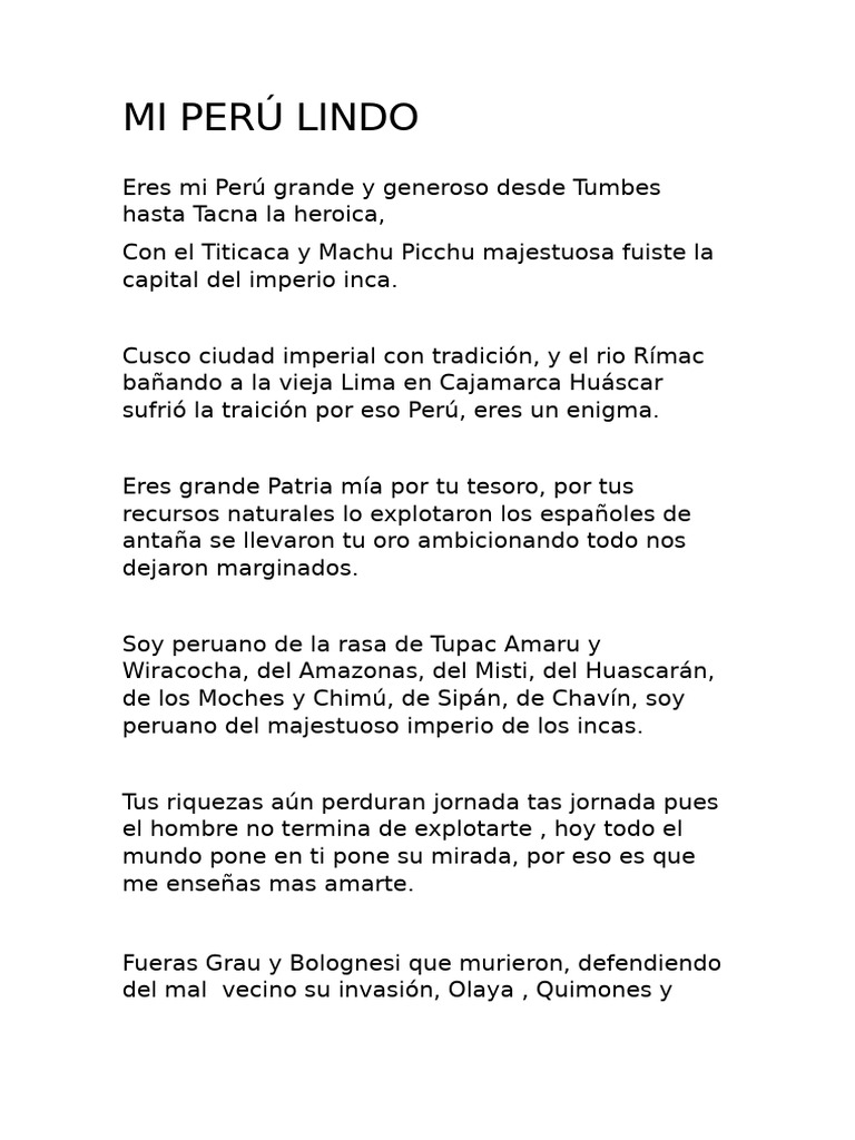 Mi Perú Lindo | PDF