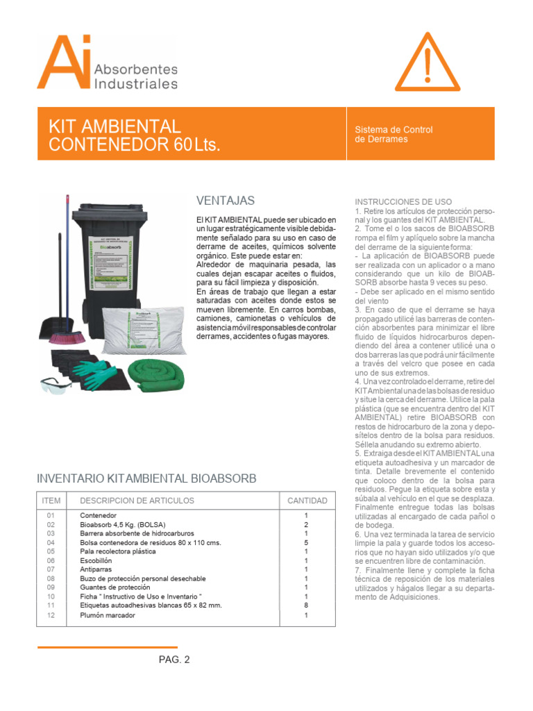 KITC-001.00 - Kit Ambiental Contenedor60 Lts PDF | PDF