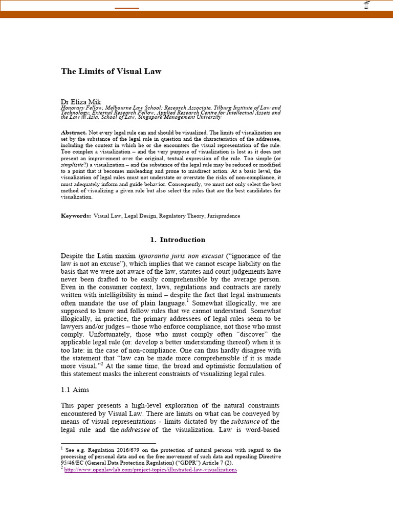 Limits of Visual Law in Legal Design | PDF | Information