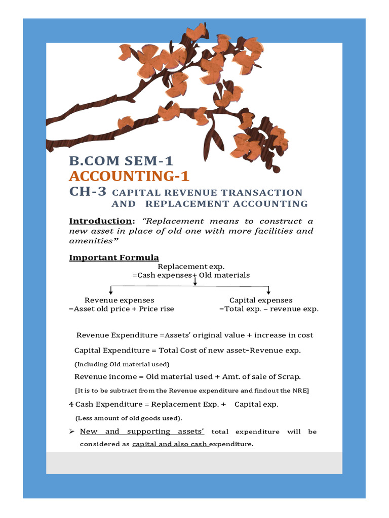 Capital vs Revenue Transactions Explained | PDF | Expense | Revenue