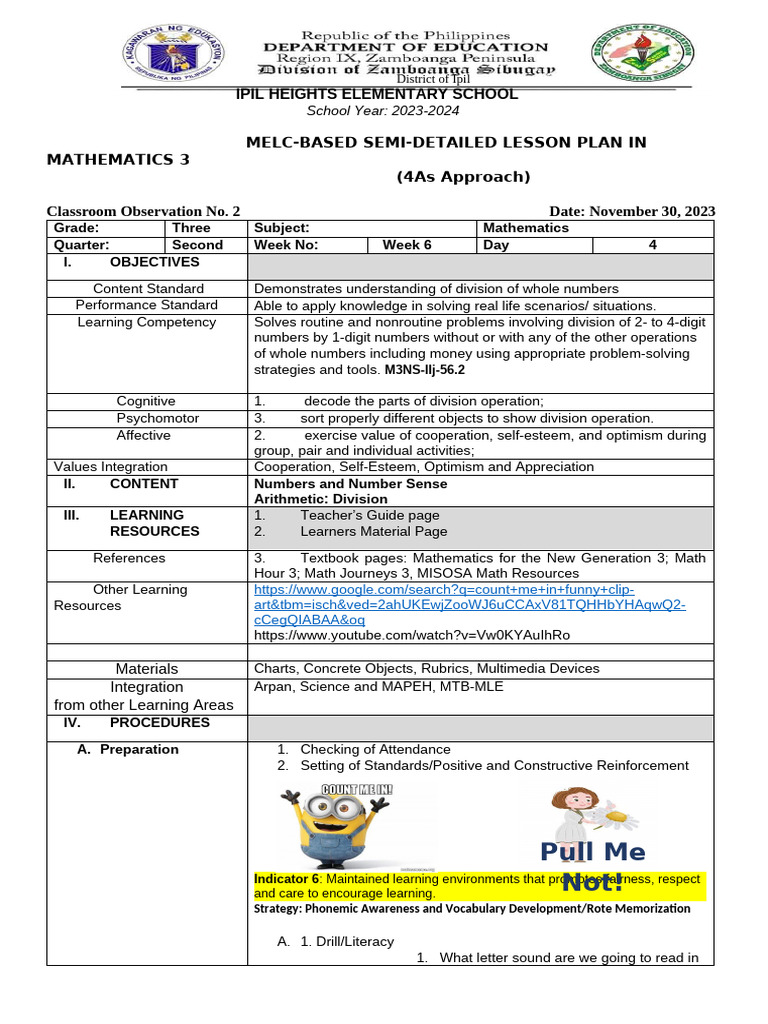 Final DLP in Mathematics 3 Fo CO2 - 2023-2024 | PDF | Learning | Mathematics