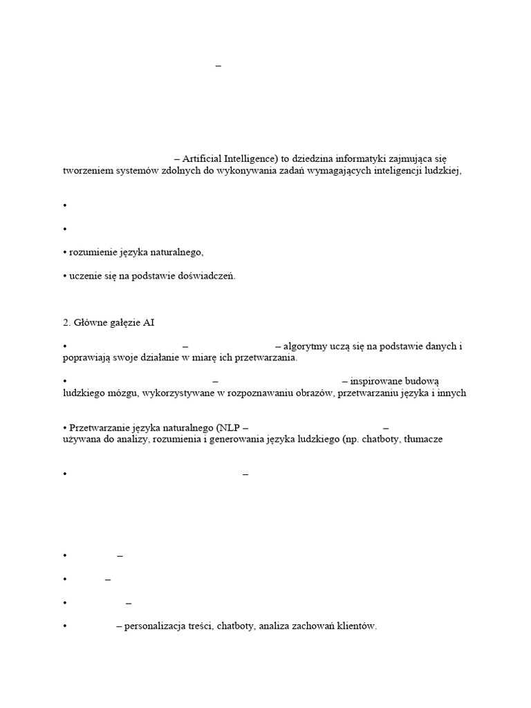 Notatka o AI | PDF
