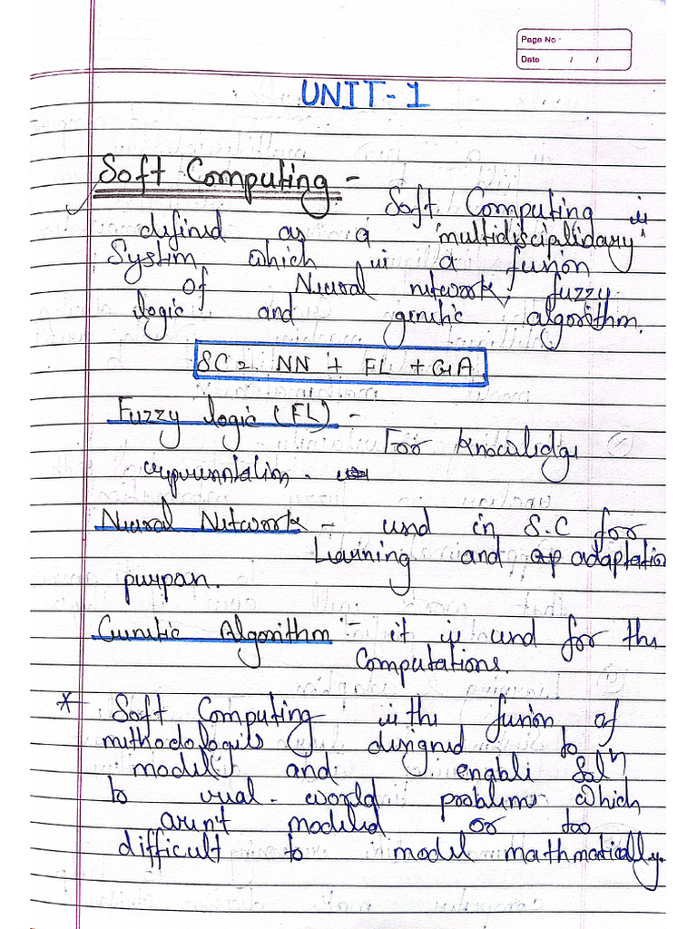 Soft Computing Complete Notes by RRSIMT CLASSES | PDF