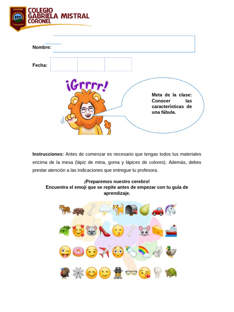 Fábula: El león y el ratón | PDF