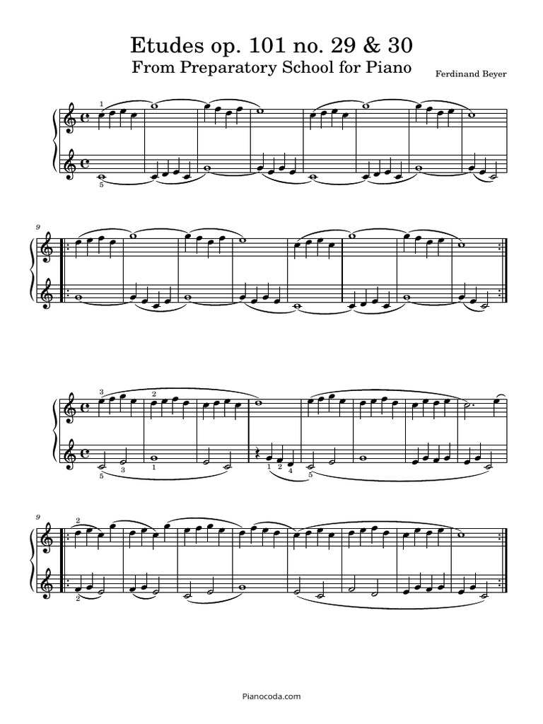 Etudes Op. 101 No. 29 & 30 | PDF