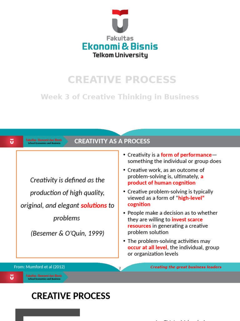 Week 3 Creative Process | PDF | Creativity | Thought