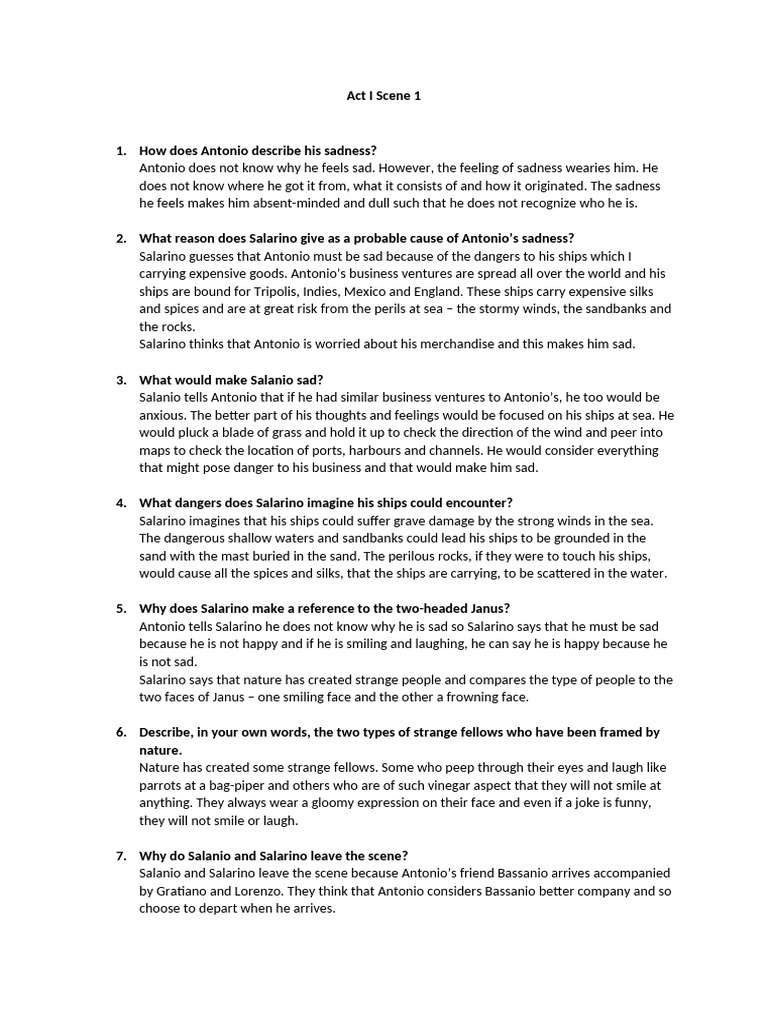 ACT 1 SC 1 School Worksheet | PDF