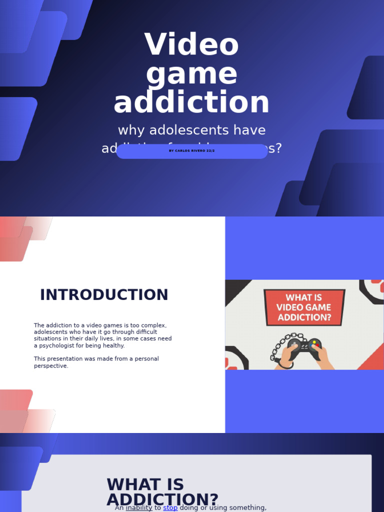 Presentation Videogame Addiction | PDF