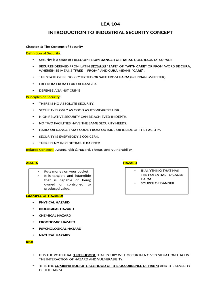 Lea 104 Midterms Reviewer | PDF | Classified Information In The United ...