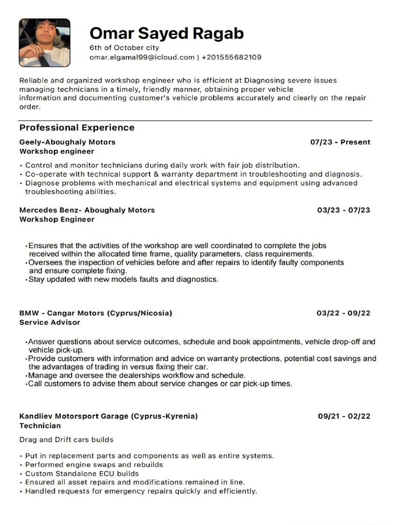 Omar Elgamal Resume 2024 | PDF