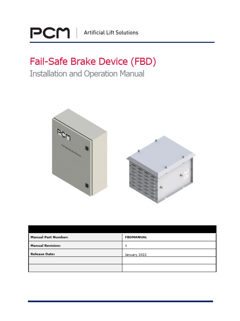 PCM Fail-Safe Brake Device Manual | PDF | Resistor | Pump